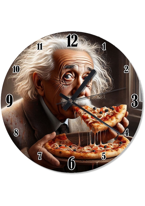 Pizza Yiyen Albert Einstein Analog Duvar Saati Fiyatları ve Özellikleri