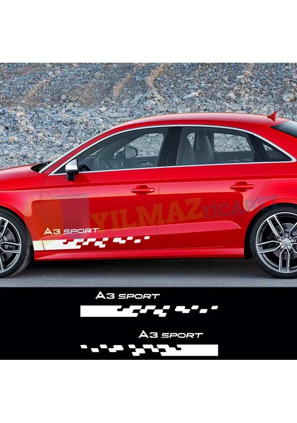 Audi Sport A3 A4 A5 A6 A7 A8 Yan Şerit Kapı Altı Oto Sticker 2 Ad 120 X ...