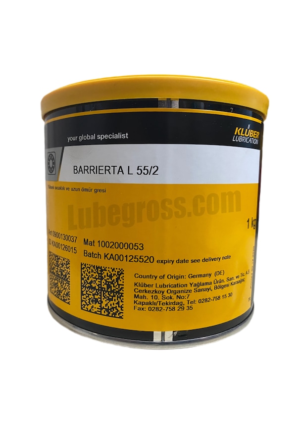 Kluber Barrierta L 55-2 Ptfe Teflon Gres 1 KG Fiyatları ve Özellikleri