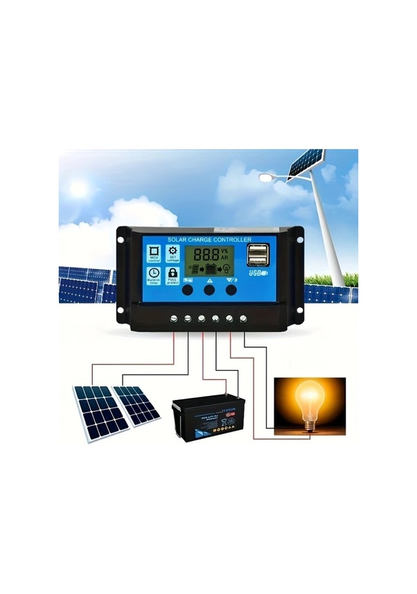 Cordial Lcd Ekranlı Akıllı 12v 24v Otomatik 100a Güneş Şarj Kontrol ...