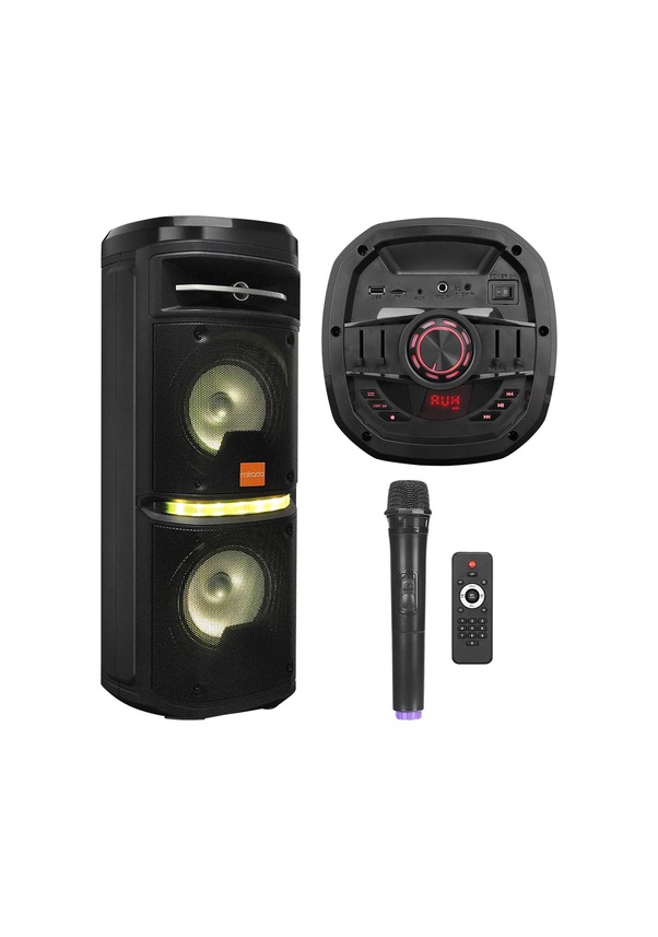 Mikado MD BT107 Aktif Seyyar Anfi El Mikrofonlu 30w Bt/Usb/Dd/Aux/Fm/Mıc Ledli Müzik Seti ...