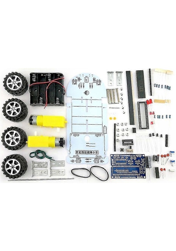 Smart Car Diy Kit C51 Intelligent Vehicle Obstacle Avoidance Tracking Kit Intelligent Car ...