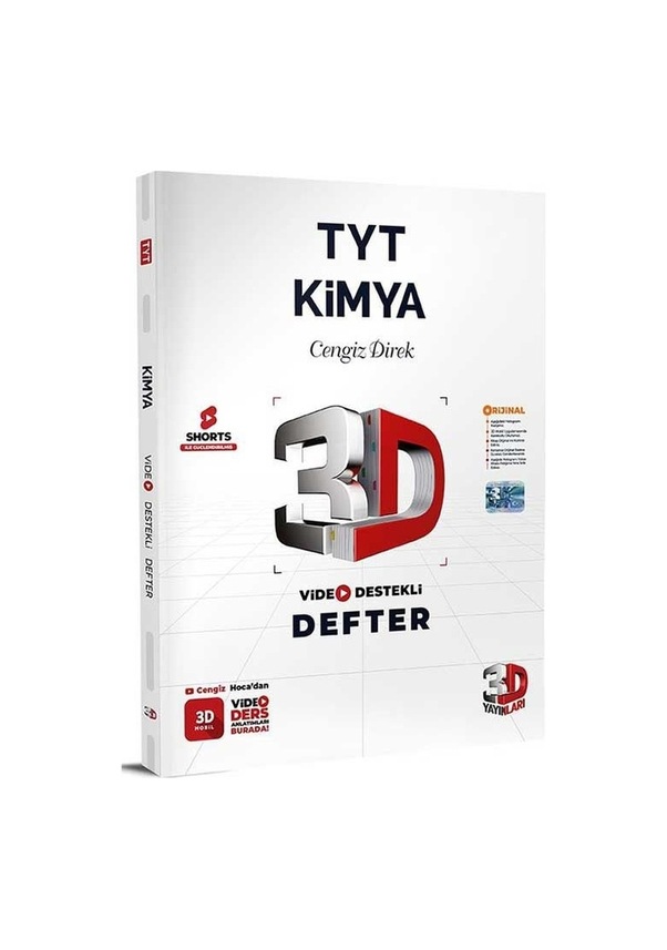 2024 Tyt 3d Kimya Video Destekli Defter 3d Yay脹nlar脹 Fiyatlar脹 Ve
