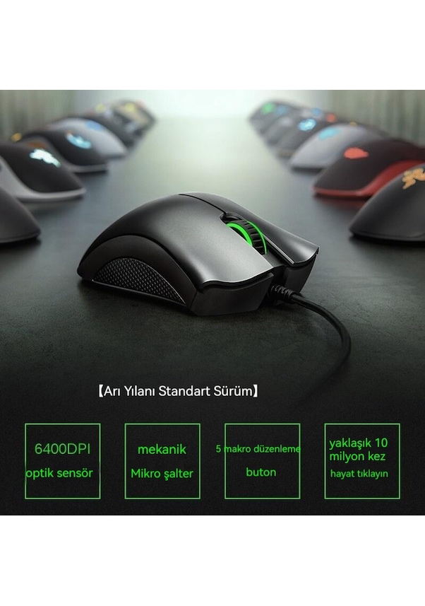 Razer Viper 6400 DPI Kablolu Oyuncu Mouse Siyah Fiyatları ve Özellikleri
