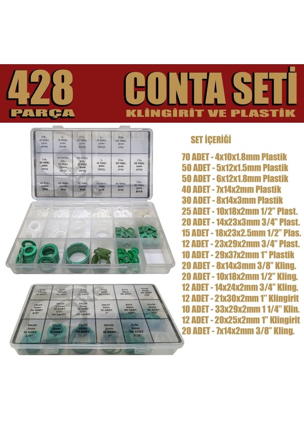 428 Parça Plastik Ve Klingirit Conta Seti Yeşil Beyaz Fiyatları ve ...