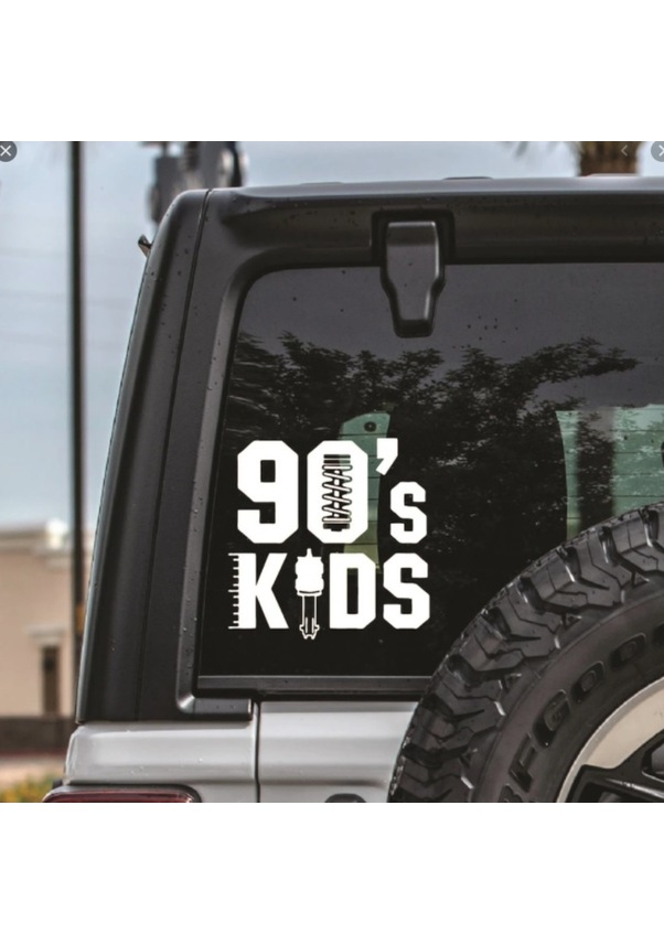 Oto Sticker 90 Kids 90Lı Çocuklar Stickeri 1 Adet 90'S Etiket Sarı ...