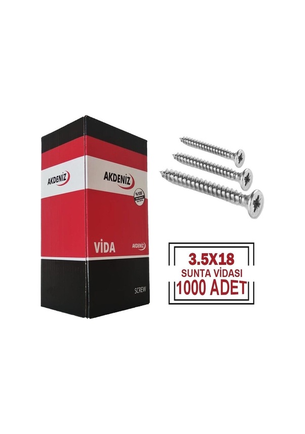 Akdeniz Sunta Vidası 3,5x18 1000 Adet Fiyatları ve Özellikleri