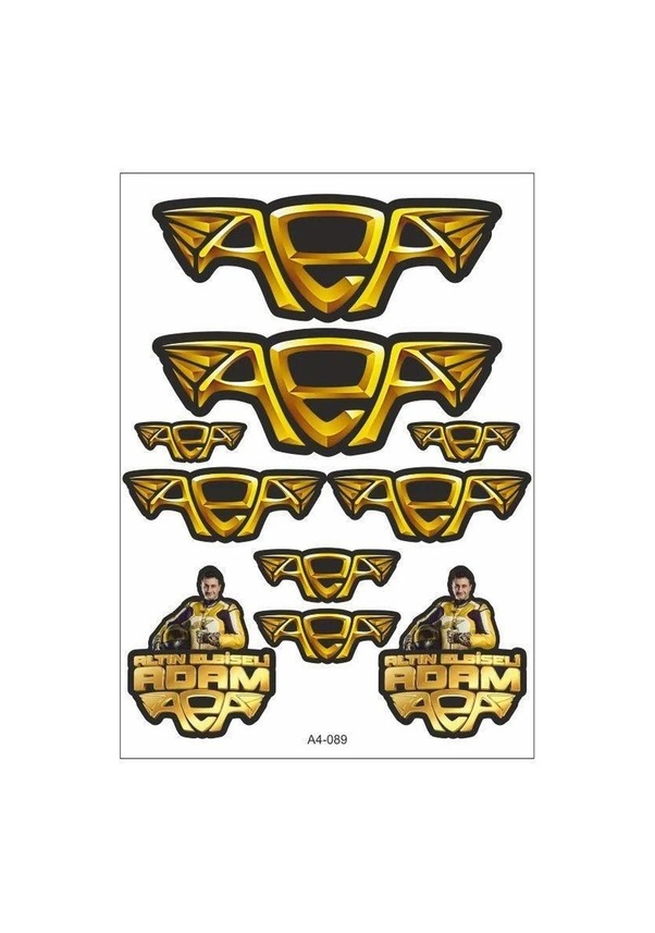 Motosiklet Altın Elbiseli Adam Sticker A4 Boyut - Universal Fiyatları ...