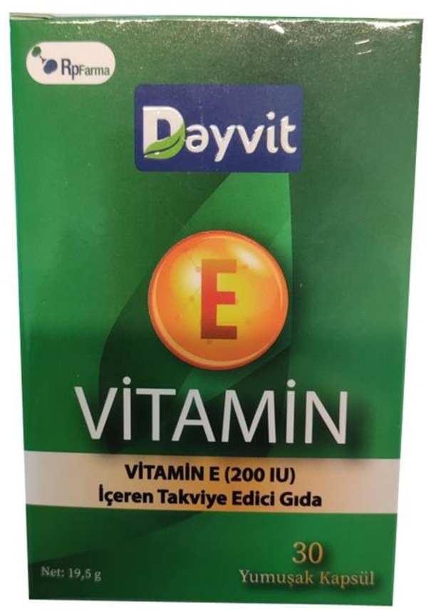 Dayvit Vitamin E 200 Iu 30 Kapsül Fiyatları ve Özellikleri