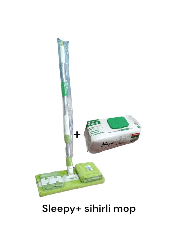 Sihirli Spin Mop Teleskopik Çok Amaçlı Mop Seti + Sleepy Yüzey Temizlik ...