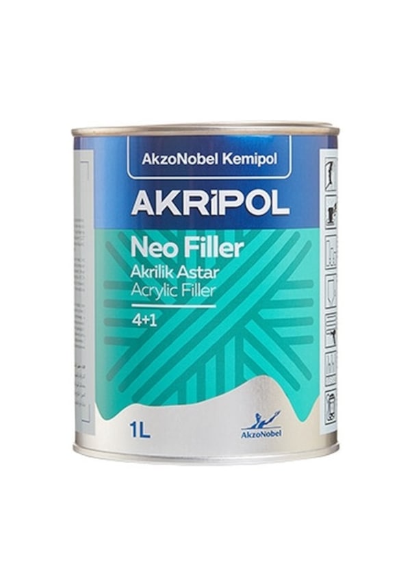 Akzonobel Akripol Neo Filler 4+1 2K Akrilik Astar 1 Litre Fiyatları ve Özellikleri