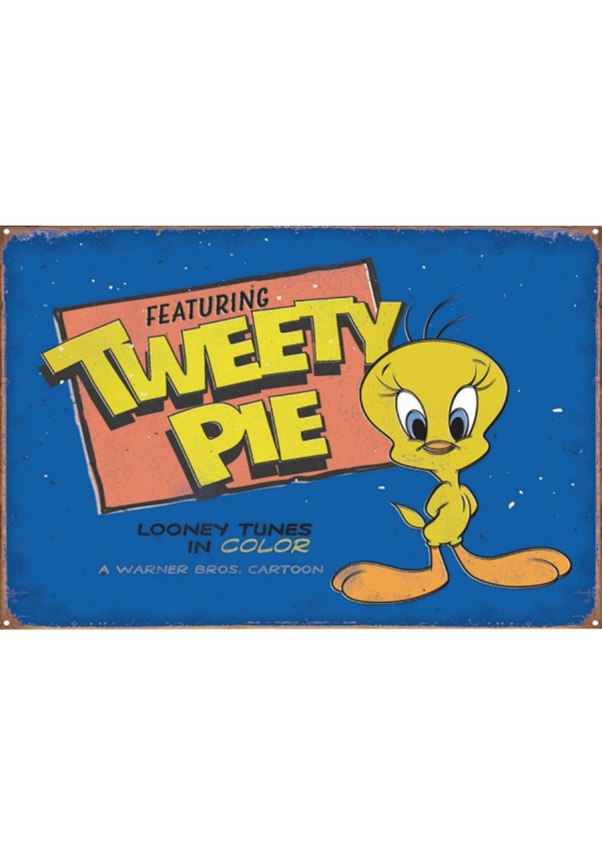 Tweety Pie Çizgi Film Retro Ahşap Poster 10 20 Cm Fiyatları ve Özellikleri