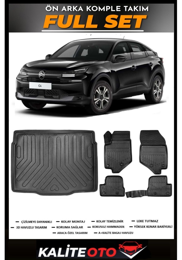 Citroen C4 Bagaj Havuzu+4.5d Havuzlu Paspas Seti 2025 Model Fiyatları ...
