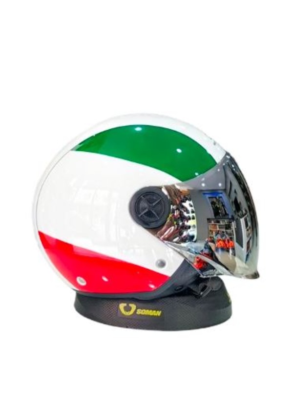 Mts 101 Yazlık Motosiklet Kaskı Beyaz - Kırmızı - Yeşil S Fiyatları ve ...