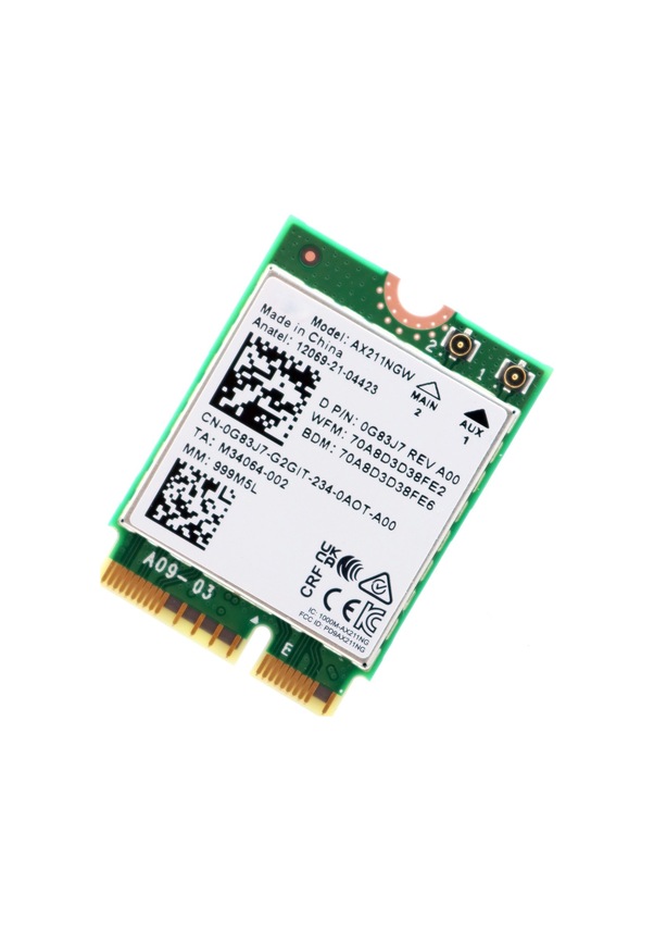 Intel AX211NGW Wi-Fi 6E (Gig+) Serisi Bluetooth 5.3 Network Kart ...