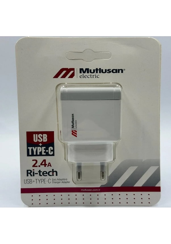 Mutlusan Usb + Type-c Fiş Adaptör 2,4 Amper Fiyatları ve Özellikleri