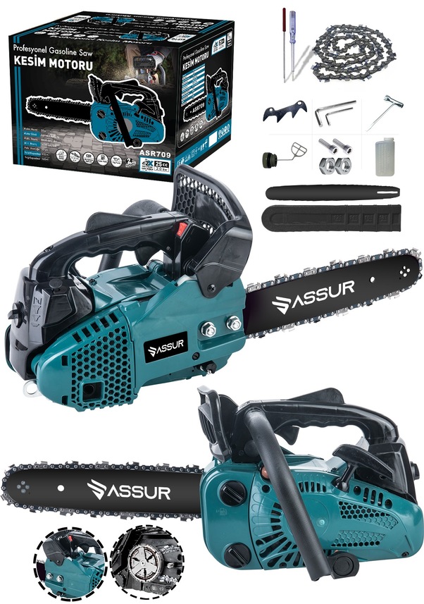 Assur ASR709 25 CC Mini Benzinli Testere Mavi Fiyatları ve Özellikleri