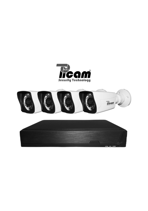 Picam 4 Kameralı Güvenlik Seti 250 GB Hard Disk - 4K - P03 - 5 Mp Sony ...