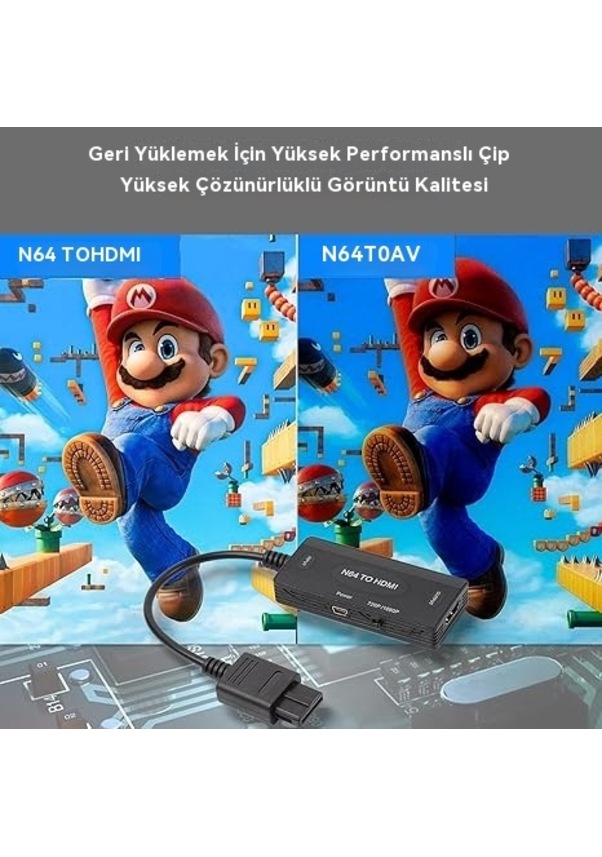 Musou N64 - Hdmı Dönüştürücü, N64 Gamecube Adaptörü Uyumlu N64/ Game ...
