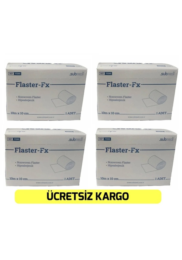Submed Flaster-Fx Hipoalerjenik Esnek Fix Flaster 10 CM x 10 M 4 Adet ...