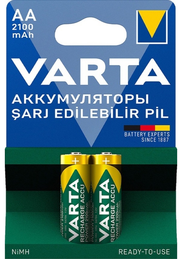 NI-MH 1.2V 2100 MAH HR6 AA ŞARJLI 2Lİ KALEM PİL VARTA Fiyatları ve Özellikleri