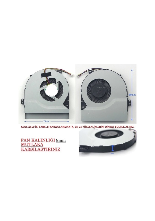 Asus X550, X550m, X550w Notebook Cpu Fanı Ver.1 7-8mm Fiyatları ve ...