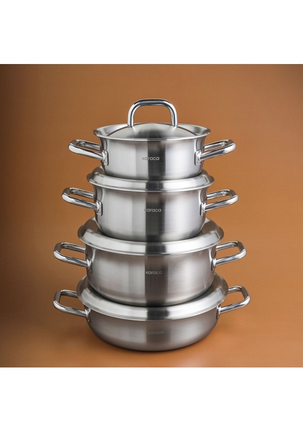 Karaca Power Steel 316+ 3ply Spirit İndüksiyon Tabanlı 8 Parça Çelik ...