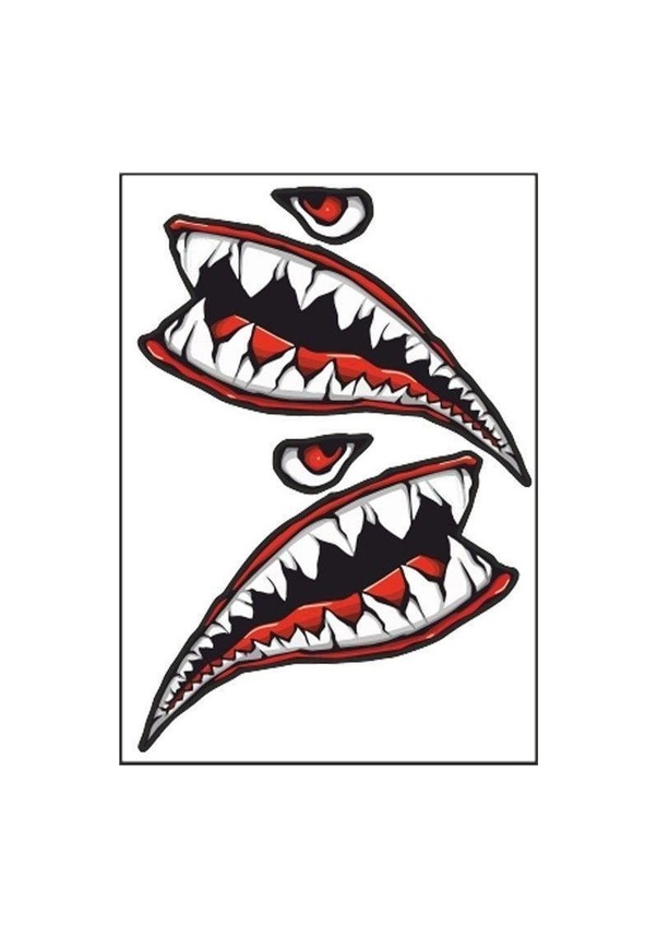 Motosiklet Kask Sticker Kask Köpek Balığı Model Sağ Ve Sol Fiyatları ve ...