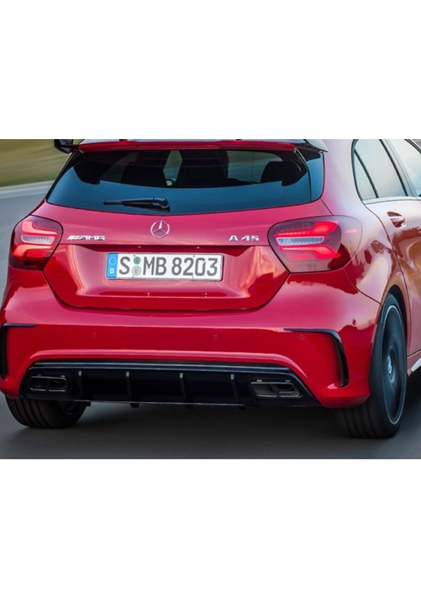 Mercedes W176 A45 Brabus Difüzör Arka Ek Parlak Siyah (Plastik) P ...