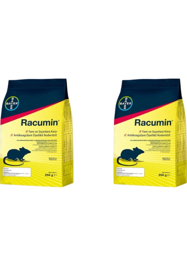 Bayer Racumin Fare Ve Sıçanlar Için Zehirli Tahıl/2 Adet 250 G ...