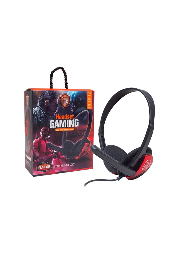 Magicvoice GM-006 3.5MM V2.0 Mikrofonlu Kulak Üstü Oyuncu Kulaklık Siyah-Kırmızı Fiyatları ve ...