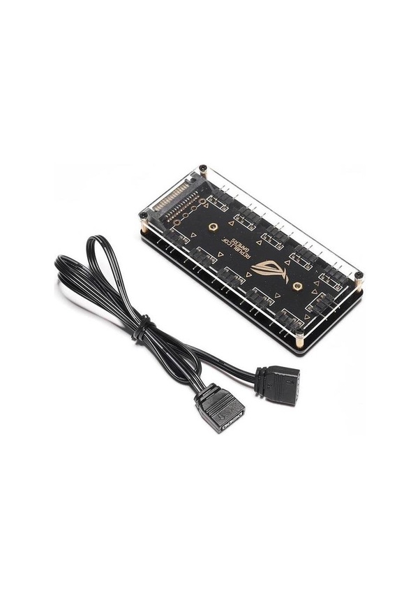 Argb Rgb Led 3 Pin 11 Port 5v Sata Power Güç Fan Çoklayıcır Şerit Hub ...