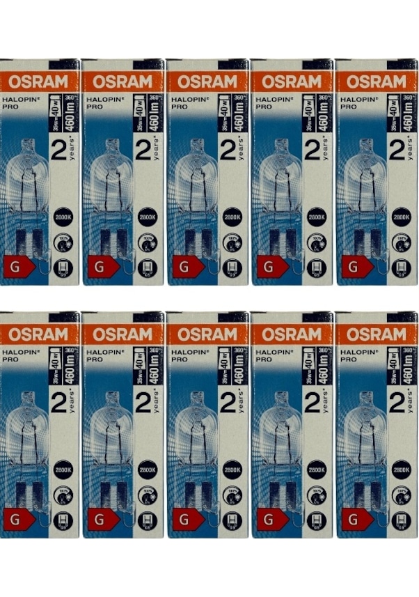 Osram Halopin 35w 40w 2800k Sarı Işık G9 Duylu Halojen Ampul 10 Adet ...