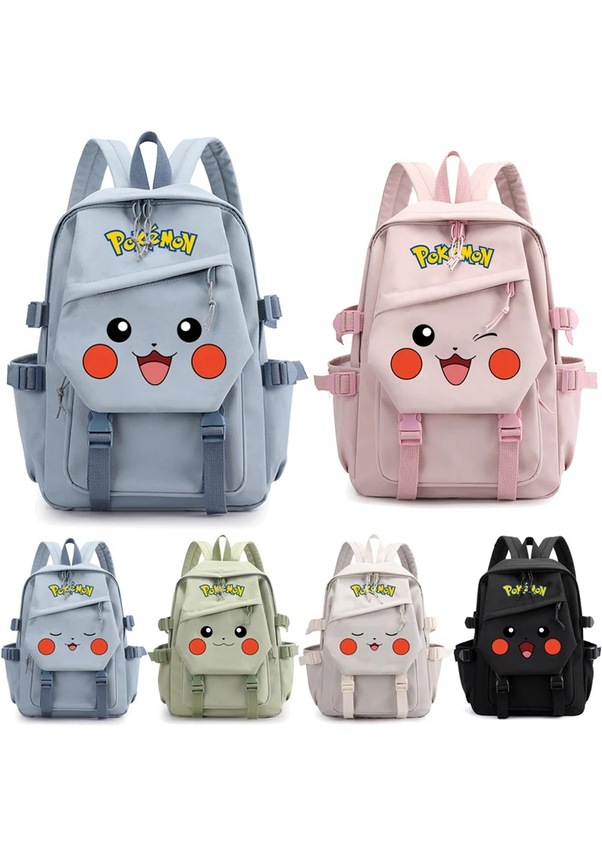 Bruce Pokemon Sırt Çantası Depolama Çantası Anime Sevimli Pikachu Kalem ...