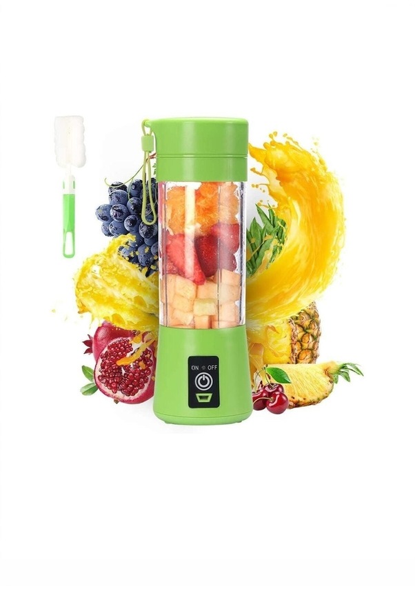 Usb Şarjlı Meyve Sıkacağı Mini Mikser Yeşil Taşınabilir El Blende ...