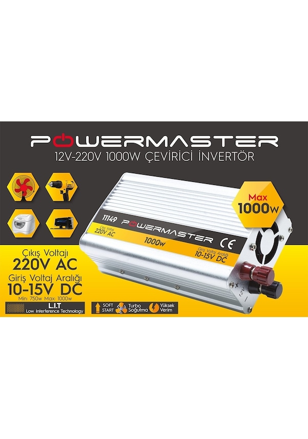 Powermaster 12 Volt 1000 Watt Modıfıed Sınus İnverter Fiyatları ve ...