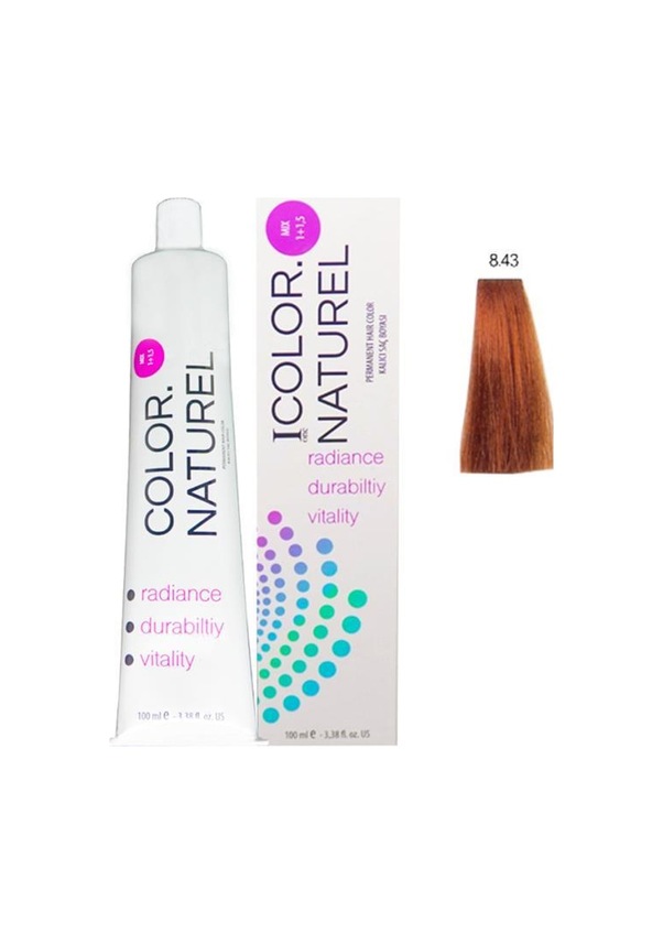 Color Naturel Saç Boyası 8.43 Açık Bakır Altın 100 Ml 8.43 Açık Bakır ...