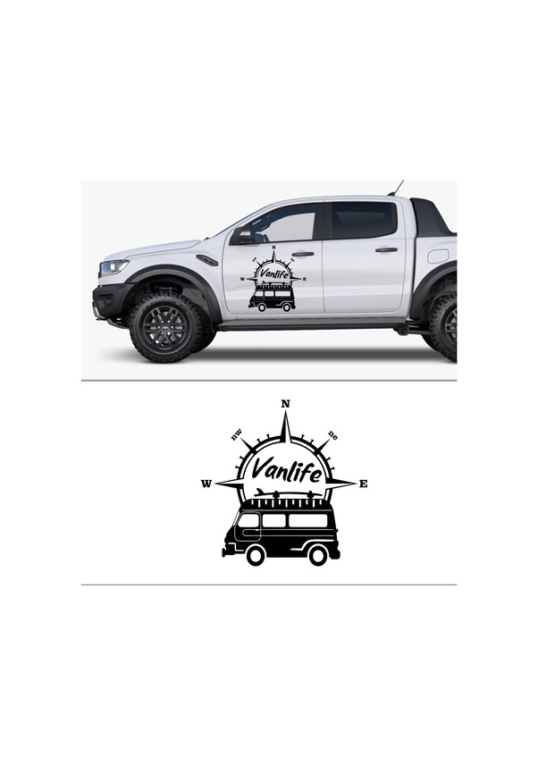 90 X 90 cm-Vanlife Karavan Sticker. Pusula Karavan Sticker Fiyatları ve ...