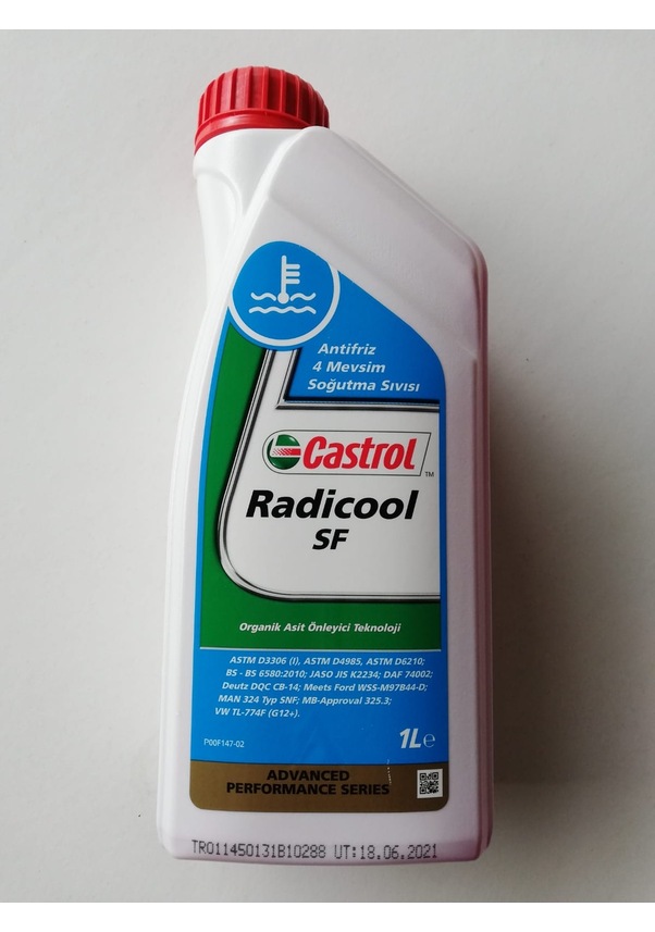 Castrol Radicool Sf 1L Organik Kırmızı Antifriz Ü/Y 2021 Fiyatları ve ...