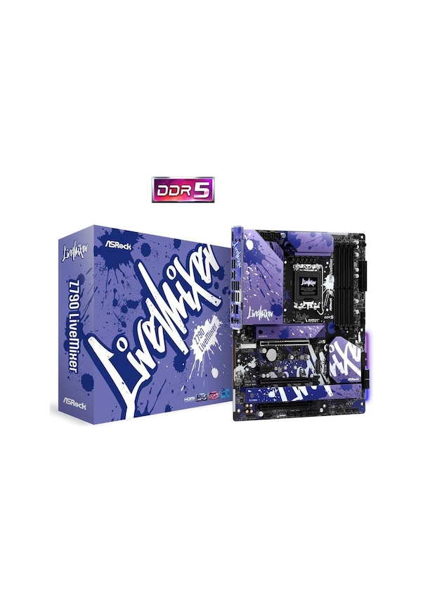 Asrock Z790 LiveMixer İntel 6800 MHz (OC) DDR5 Soket LGA1700 ATX Anakart Fiyatları ve Özellikleri