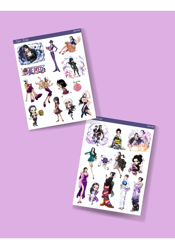 Nico Robin - One Piece 2 Li Sticker Etiket Seti Anime Çıkartmaları ...