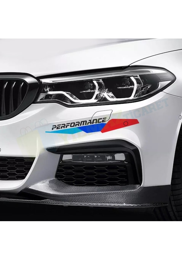 Bmw M Performance Logo Tampon Çamurluk Sticker Yapıştırma 1 Çift 28 X 4 ...