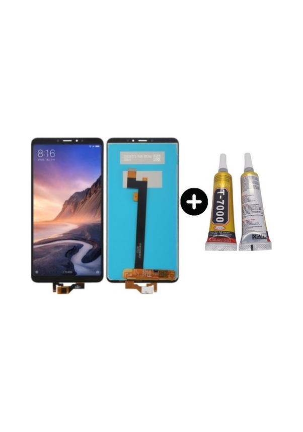 Xiaomi Mi Max 3 Uyumlu Hk Lcd Ekran Dokunmatik Siyah + B7000 Çok Renkli ...