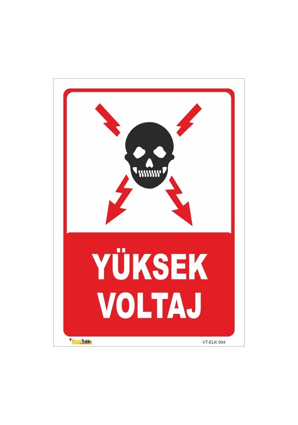 Yüksek Voltaj - Isg Levhası (512040605) 15 x 21 CM Sticker Yapışkanlı ...