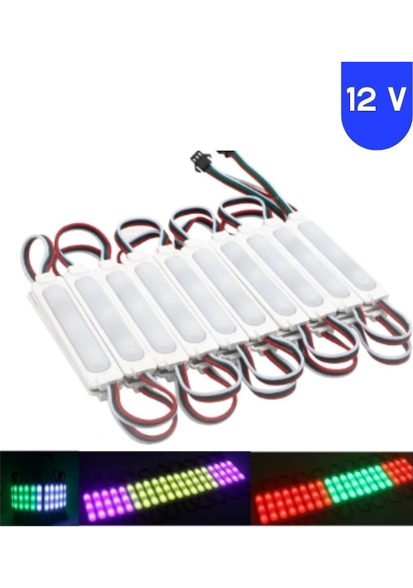 12 Volt 3 Watt Argb Pixel Cob Led Modül Manuel Kablolu Set Ip65 20 Adet ...
