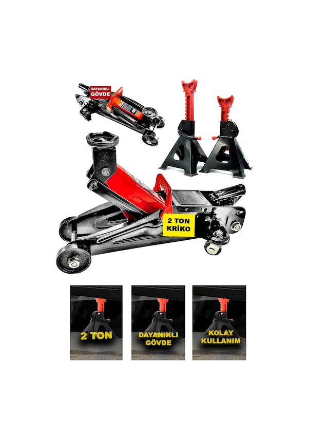 Germany Style 2 Ton Timsah Kriko - 4 Ayaklı Kriko Standı Kriko Sehpası ...