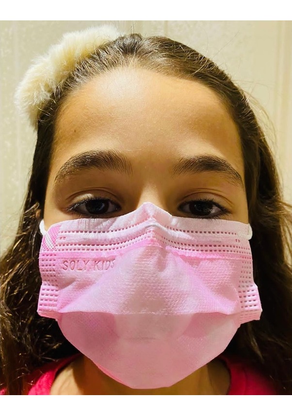 Soly Care Kids 3 Katlı Ultrasonik Telli Çocuk Maskesi 150 Adet Pembe ...