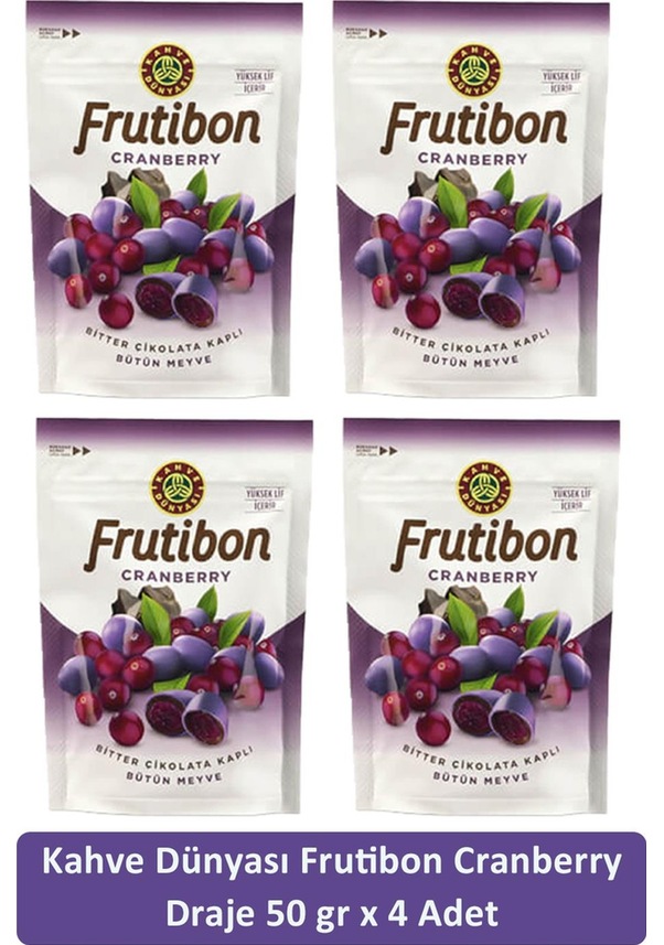 Kahve Dünyası Cranberry Frutibon Bitter Çikolata 4 x 50 G Fiyatları ve ...