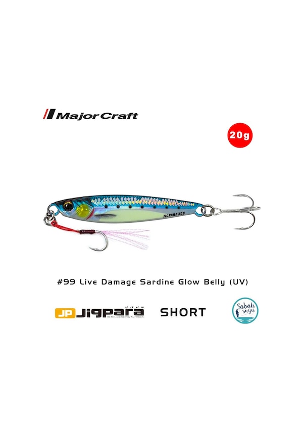 Major Craft Jigpara Short JPS-20gr 62mm #99 Live Damage Sardine Glow Belly (UV) 0 Fiyatları ve ...