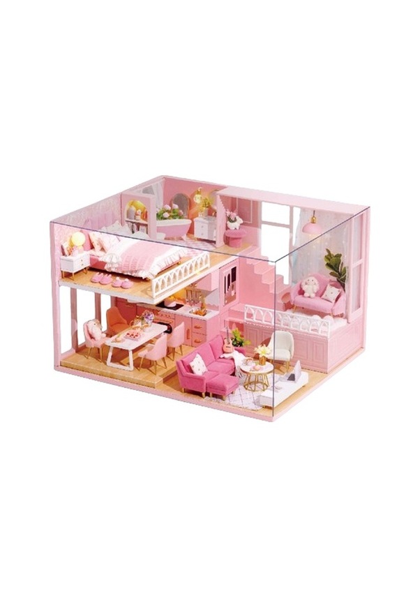 Worryfreeshopping Akıllı Ev Diy Kabin Modeli Ahşap Elle Monte Oyuncaklar 1I-Sıcak Zaman C Tarzı ...